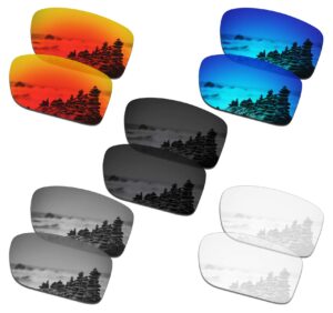 smartvlt set of 5 men's replacement lenses for oakley double edge oo9380 sunglass combo pack s01