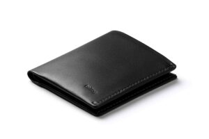 bellroy note sleeve, slim leather wallet, rfid editions available (max. 11 cards and cash) - black