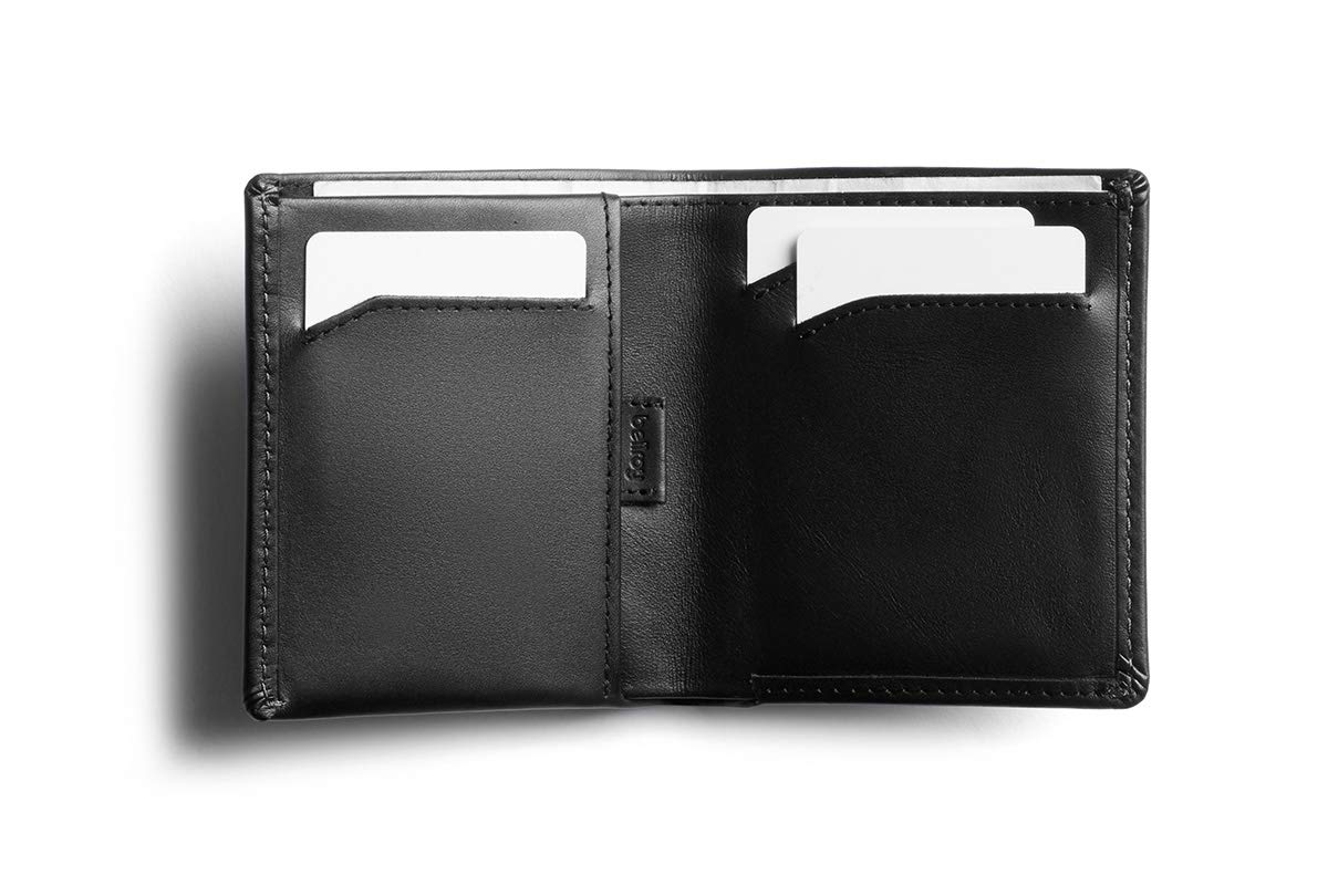 Bellroy Note Sleeve, Slim Leather Wallet, RFID Editions Available (Max. 11 Cards and Cash) - Black