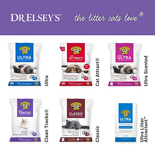 Dr. Elsey's Premium Clumping Cat Litter - Clean Tracks - Low Dust, Low Tracking, Hard Clumping, Superior Odor Control, Unscented & Natural Ingredients 40 LBS