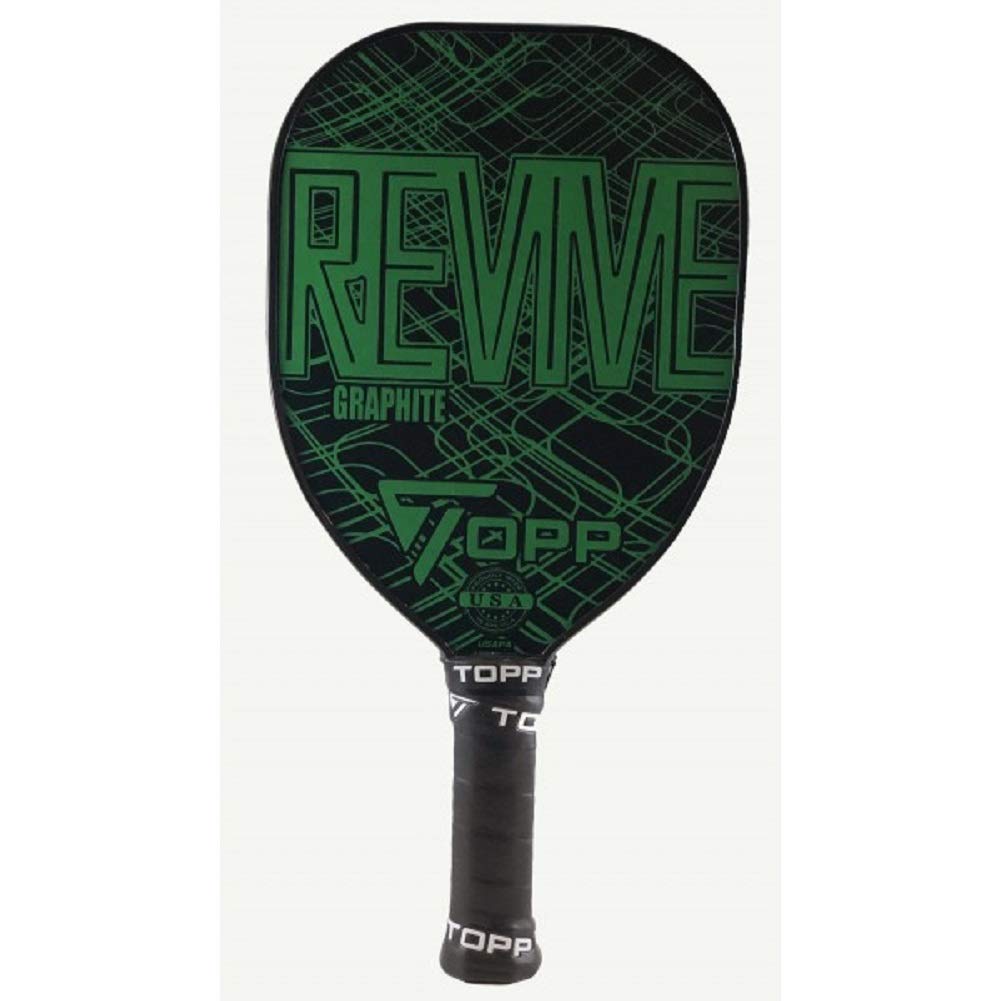 Topp Revive Graphite Teardrop Pickleball Paddle (Green)