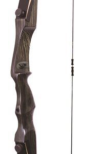 PSE Archery Pro Max Traditional Takedown Recurve Recreational Shooting Bow Set, Right, 62" - 35