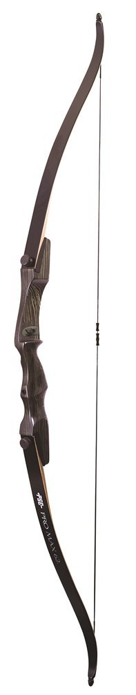 PSE Archery Pro Max Traditional Takedown Recurve Recreational Shooting Bow Set, Right, 62" - 35