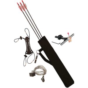 PSE Archery Pro Max Traditional Takedown Recurve Recreational Shooting Bow Set, Right, 62" - 35