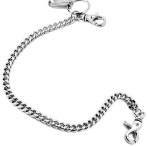 Keychain Heavy Duty Wallet Chain 23 Inch Pocket Key Chain with Lobster Clasp and Keyrings for Keys and Wallets