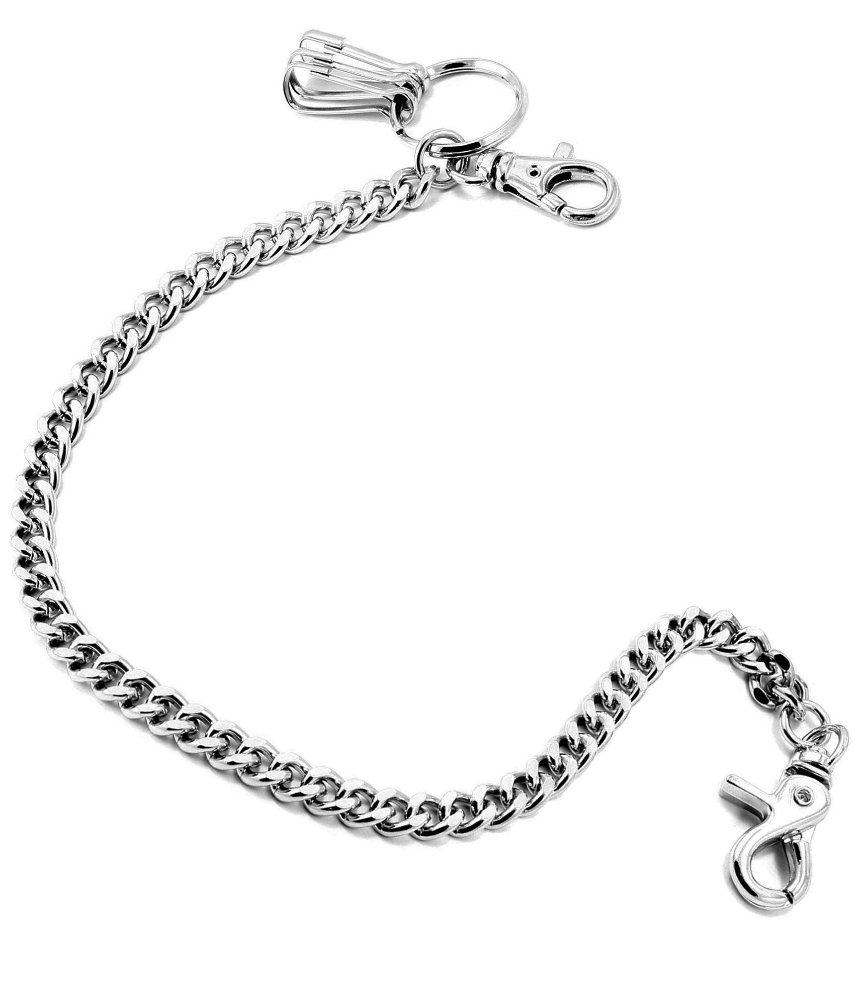 Keychain Heavy Duty Wallet Chain 23 Inch Pocket Key Chain with Lobster Clasp and Keyrings for Keys and Wallets