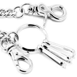 Keychain Heavy Duty Wallet Chain 23 Inch Pocket Key Chain with Lobster Clasp and Keyrings for Keys and Wallets