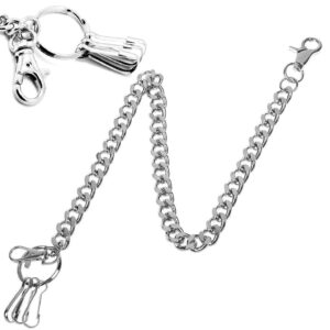 Keychain Heavy Duty Wallet Chain 23 Inch Pocket Key Chain with Lobster Clasp and Keyrings for Keys and Wallets