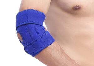 elbow support (1 piece) adjustable elbow brace sports protective gear pad arthritic pain relief, sports injury rehabilitation & protection tennis basketball golf gym fitness support