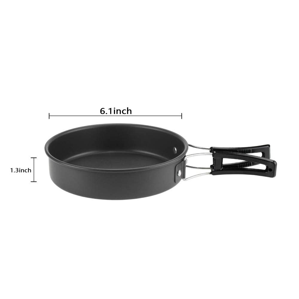 ShellKingdom Outdoor Camping Cooking Kit Portable Non-Stick Backpacking Picnic Pot and Bowl Open Fire Cookware set for Outdoor Hiking and Camping