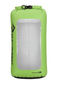 sea to summit view dry sack, see-thru dry bag, 20 liter, apple green