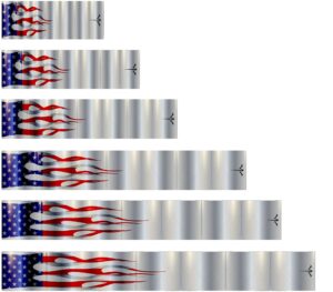 white water archery non-laminated metallic usa flag arrow wraps 15 pk choose length width (7, 1)