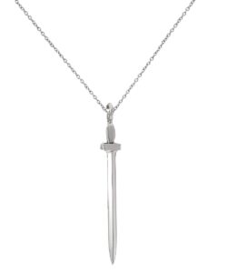 sterling silver sword pendant necklace, 18"