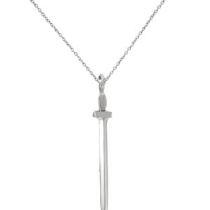 Sterling Silver Sword Pendant Necklace, 18"