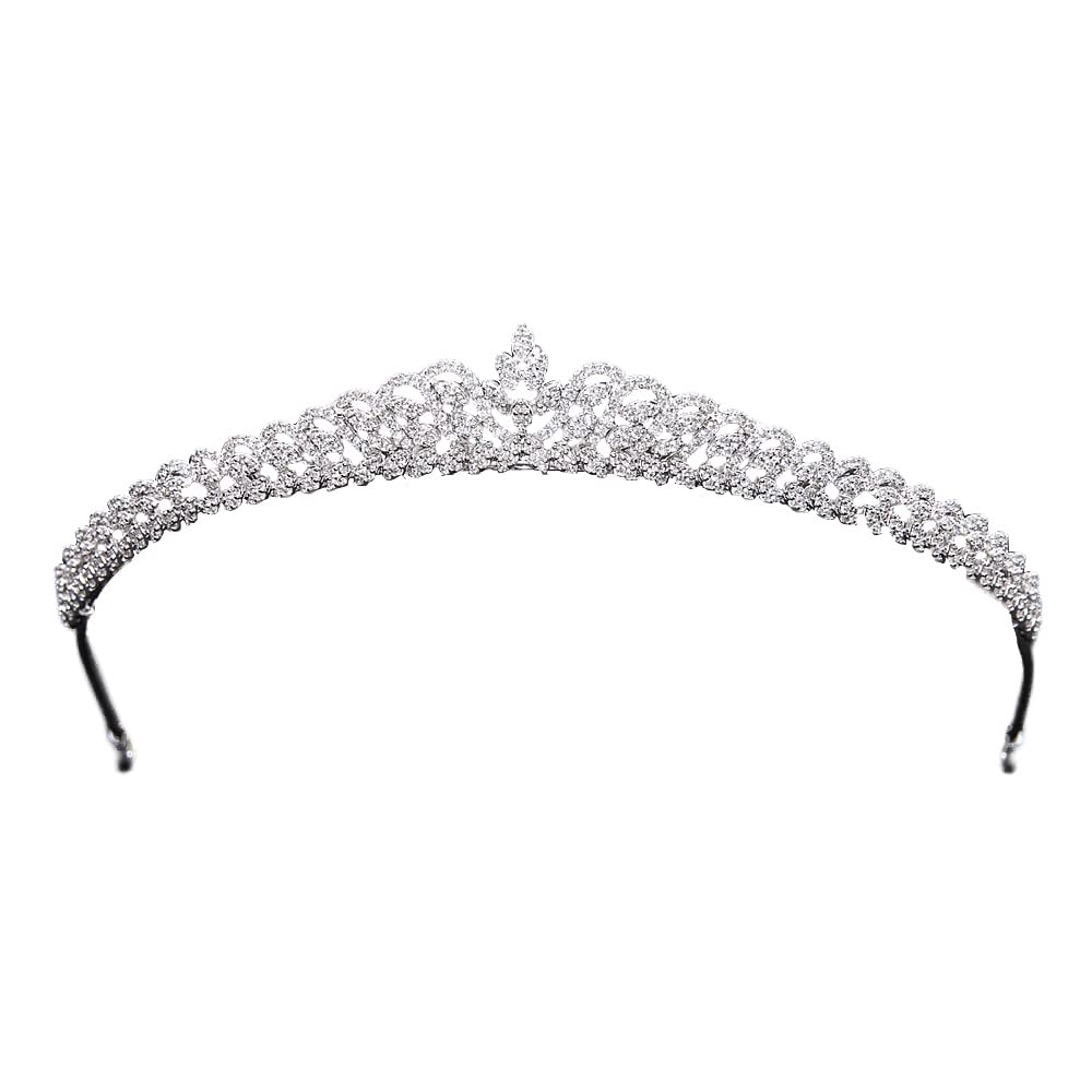 Sepbridals CZ Cubic Zirconia Tiara for Wedding,Crystals Bridal Diadem Crown for Hair Accessories CH10219