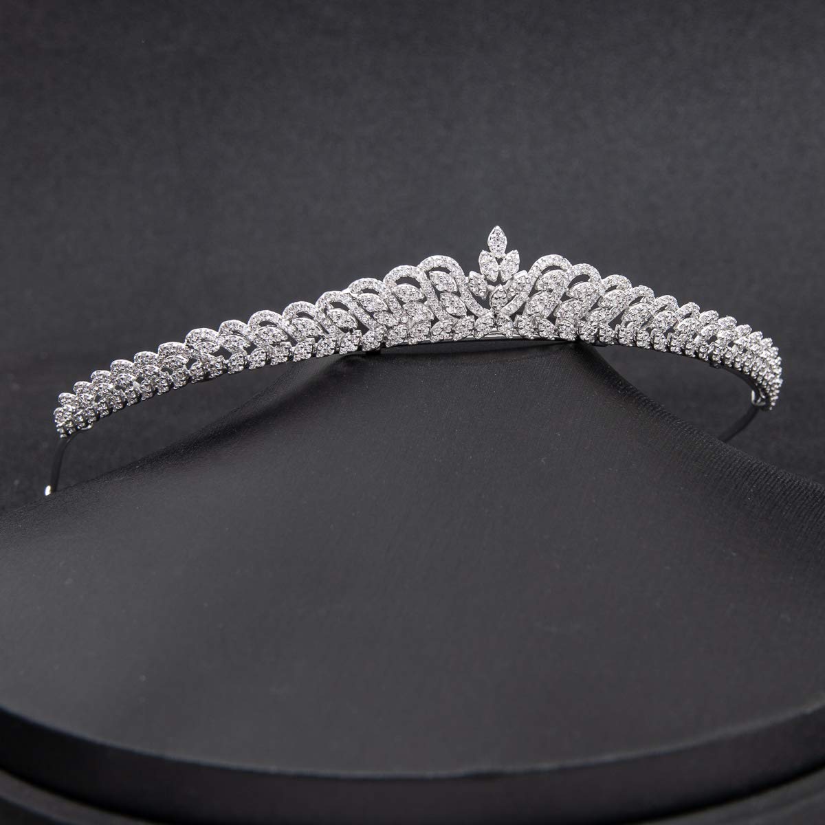 Sepbridals CZ Cubic Zirconia Tiara for Wedding,Crystals Bridal Diadem Crown for Hair Accessories CH10219