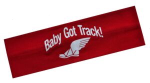 track and field cotton stretch headband with vinyl text or name team us font custom personalized track gift