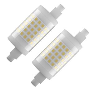 familite r7s led bulb 78mm, 10w dimmable j78 flood light, 100w halogen t3 replacement, warm white 3000k, pack of 2