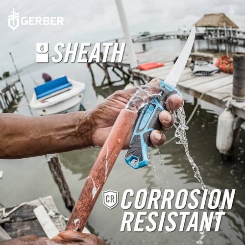 Gerber Gear Controller - Saltwater Fishing Fillet Knife for Fishing Gear - Cyan, 6 Inches