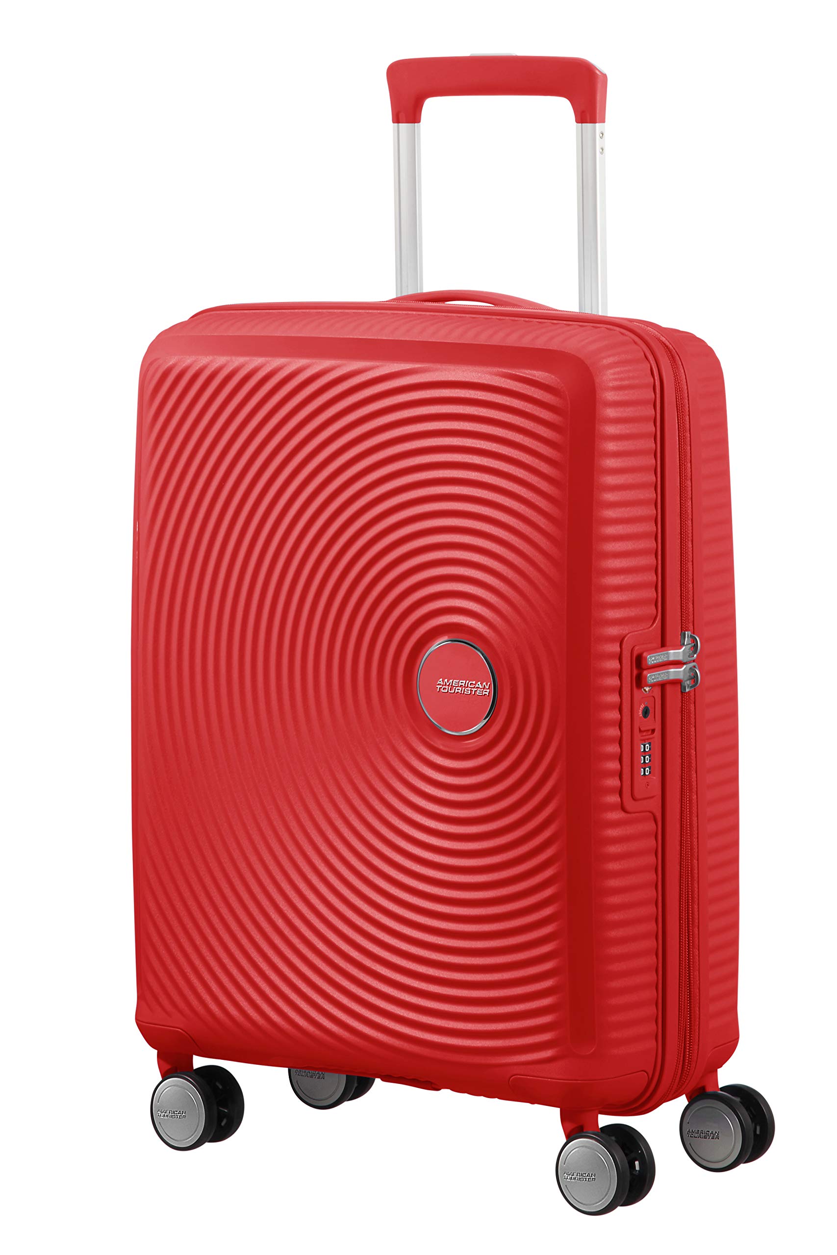 American Tourister Soundbox - Spinner Small Expandable Hand Luggage, 55 cm, 41 liters, Red (Coral Red)