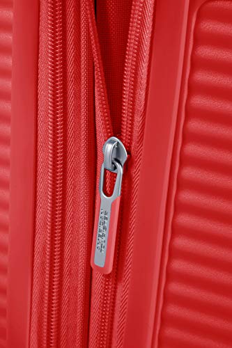 American Tourister Soundbox - Spinner Small Expandable Hand Luggage, 55 cm, 41 liters, Red (Coral Red)