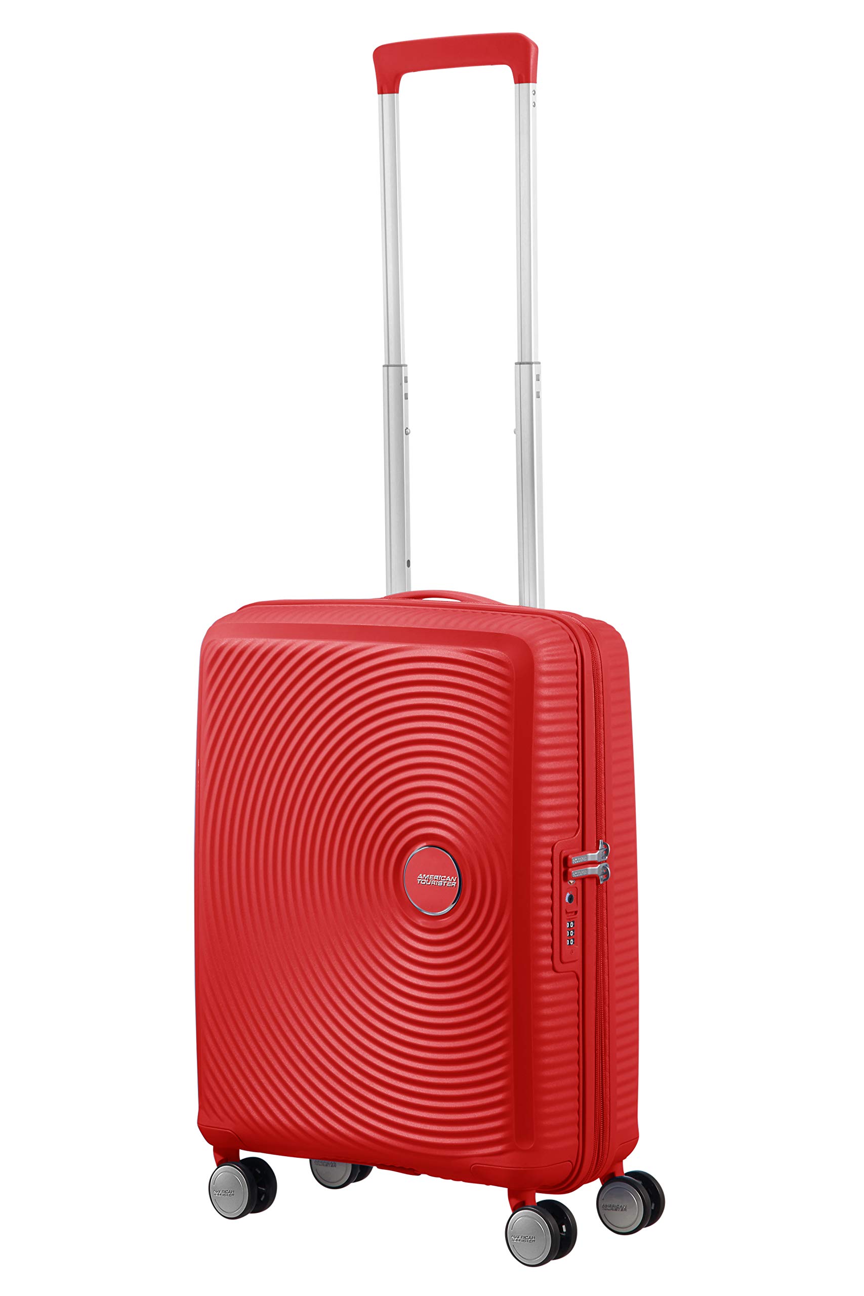 American Tourister Soundbox - Spinner Small Expandable Hand Luggage, 55 cm, 41 liters, Red (Coral Red)