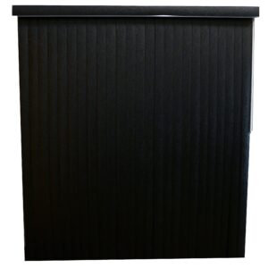 Black Frisco Textured Vinyl Vertical Blinds with 3-1/2" Embossed Vanes 78" Wide x 84" Long Cordless