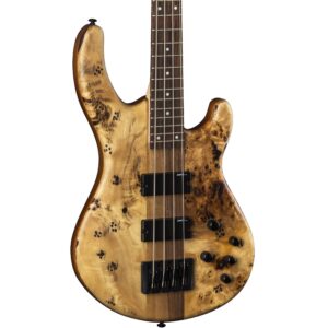 dean edge select 4-string bass guitar, burled poplar