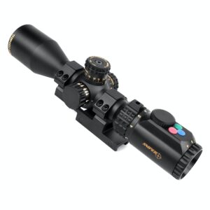 wkp3-12x44sal compact hunting scopes side parallax adjustment red/green/blue illuminated scope 7" long eye relief