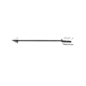 pierced owl 14g 316l stainless steel arrow industrial barbell