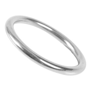 Alomejor 304 Stainless Steel Welded O Ring Line Dia. 5mm for Pet Collar Solid Strong Bearing Capacity Ring Diving Accessory(05045-Line Dia. 5mm Inner Dia. 45mm)