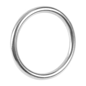 Alomejor 304 Stainless Steel Welded O Ring Line Dia. 5mm for Pet Collar Solid Strong Bearing Capacity Ring Diving Accessory(05045-Line Dia. 5mm Inner Dia. 45mm)