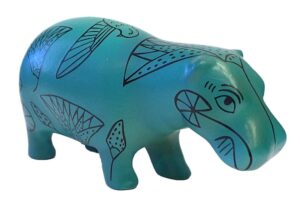 blue hippo pocket art ancient egyptian museum replica hippopotamus miniature statue 4l