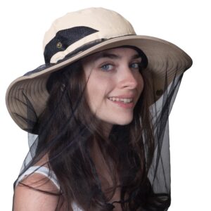 camoland sun hat with removable mesh head net safari hat outdoor uv protection