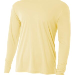 A4 Cooling Performance Long Sleeve T-Shirt (N3165) Light Yellow, L