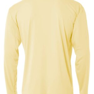 A4 Cooling Performance Long Sleeve T-Shirt (N3165) Light Yellow, L