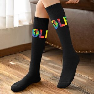 MOCSONE Knee High Socks Tie Dye Golf Women's Athletic Over Thigh Long Stockings