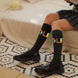 MOCSONE Knee High Socks Tie Dye Golf Women's Athletic Over Thigh Long Stockings