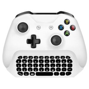 ostent 2.4g wireless chat gamepad keyboard with headset audio for microsoft xbox one/s/x controller color white