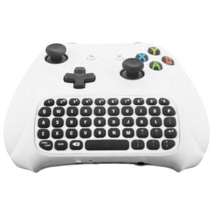 OSTENT 2.4G Wireless Chat Gamepad Keyboard with Headset Audio for Microsoft Xbox One/S/X Controller Color White