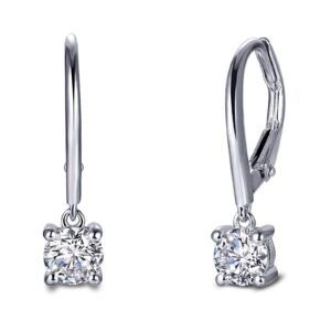 lafonn classic platinum-plated simulated diamond earrings (0.92 cttw)