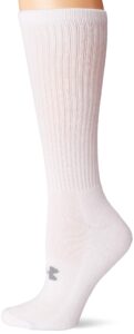 under armour adult athletic crew socks, 3-pairs , white , large