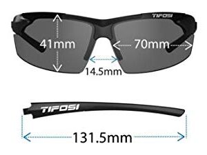 Tifosi Optics Track Sunglasses (White/Black, Smoke Bright Blue)