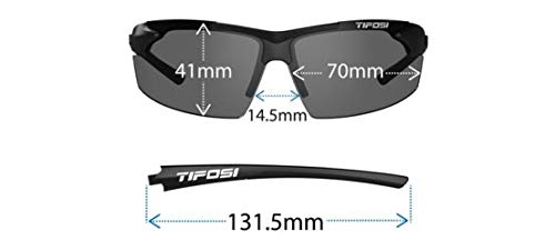 Tifosi Optics Track Sunglasses (White/Black, Smoke Bright Blue)