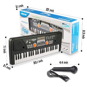 WOSTOO Kids Piano Keyboard, 49 Keys Portable Keyboard Electronic Digital Piano Educational Learning Toy Music Gifts Keyboard Piano for Beginners Kids Girls Boys with Microphone