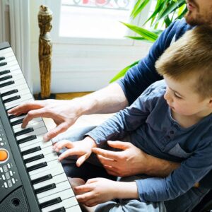 WOSTOO Kids Piano Keyboard, 49 Keys Portable Keyboard Electronic Digital Piano Educational Learning Toy Music Gifts Keyboard Piano for Beginners Kids Girls Boys with Microphone