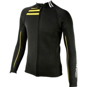 tusa sport mens 2mm neoprene wetsuit top, large, black