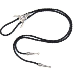 AZORA Western Cowboy Bolo Tie Men Leather Necktie Rope Cord Pendant Necklace Braided Jewelry for Men