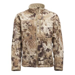 kryptek men's standard njord hunting, windproof camo soft shell jacket, highlander, medium