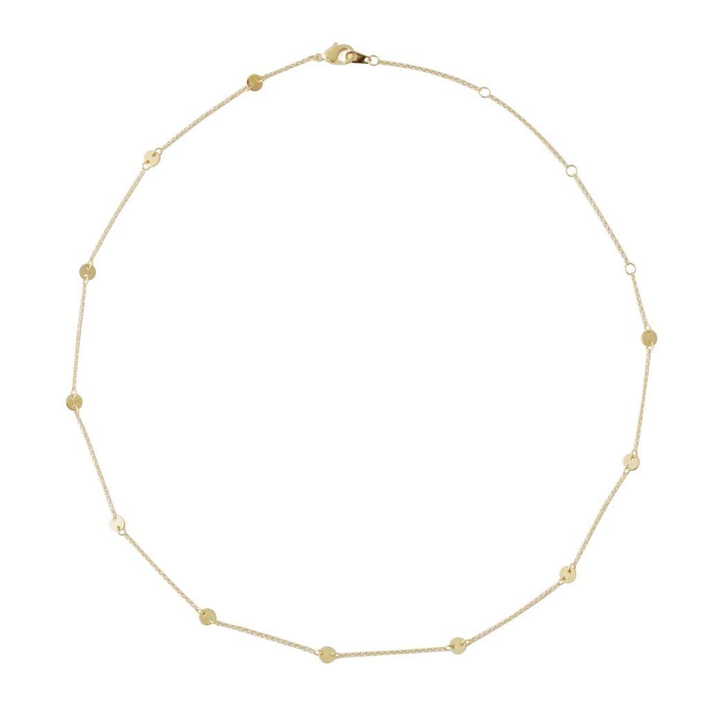 Honeycat Milky Way Disc Chain Necklace in Gold, Rose Gold, or Silver | Minimalist, Delicate Jewelry (Gold)